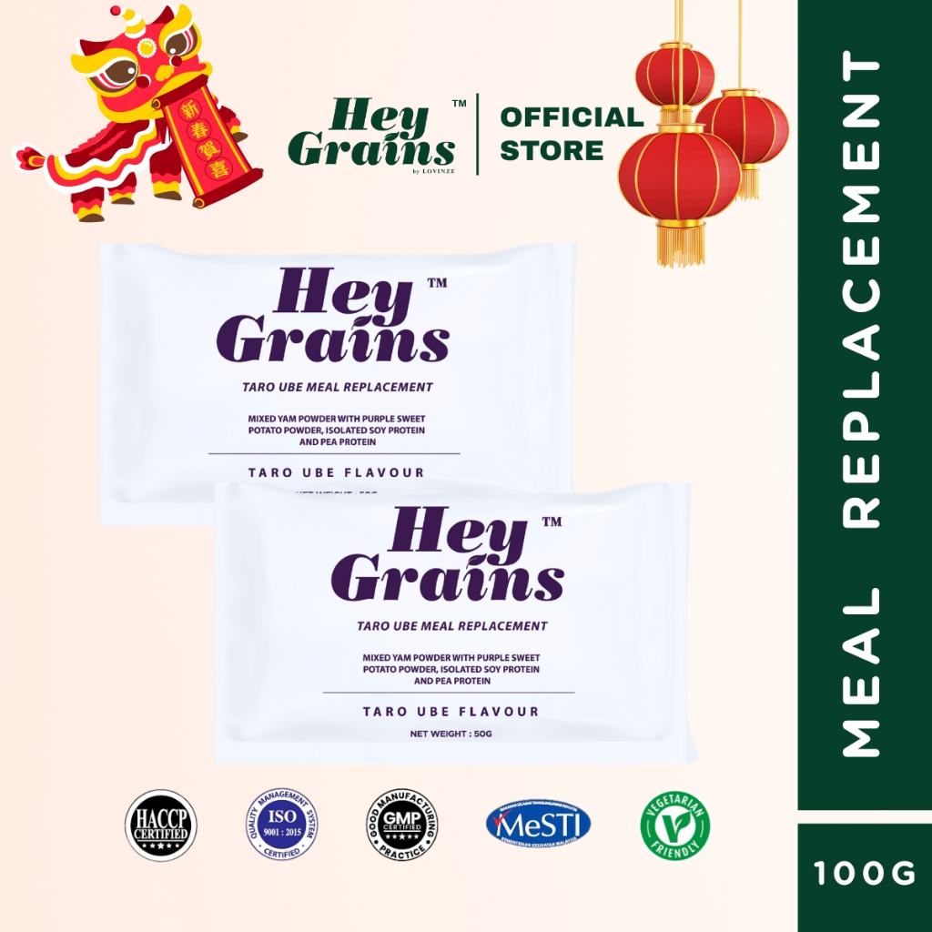 HeyGrains Meal Replacement with Isolated Soy Protein & Pea Protein ...