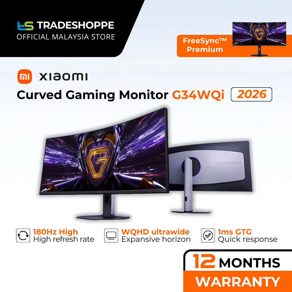 Xiaomi Curved Gaming Monitor G34WQi 2026 Moddel - 180Hz High Refresh ...