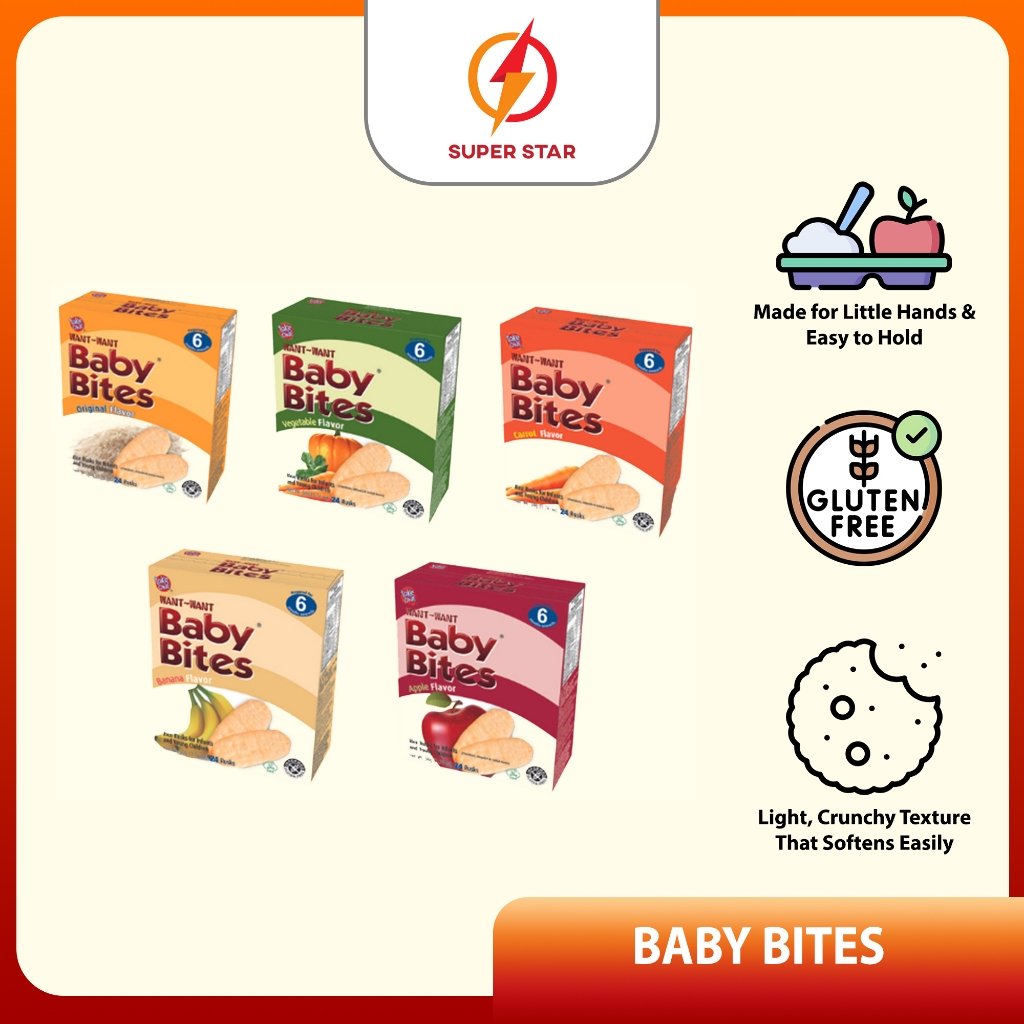 Baby Bites Rice Rusks All Flavour 50g (24 rusks) | Shopee Malaysia