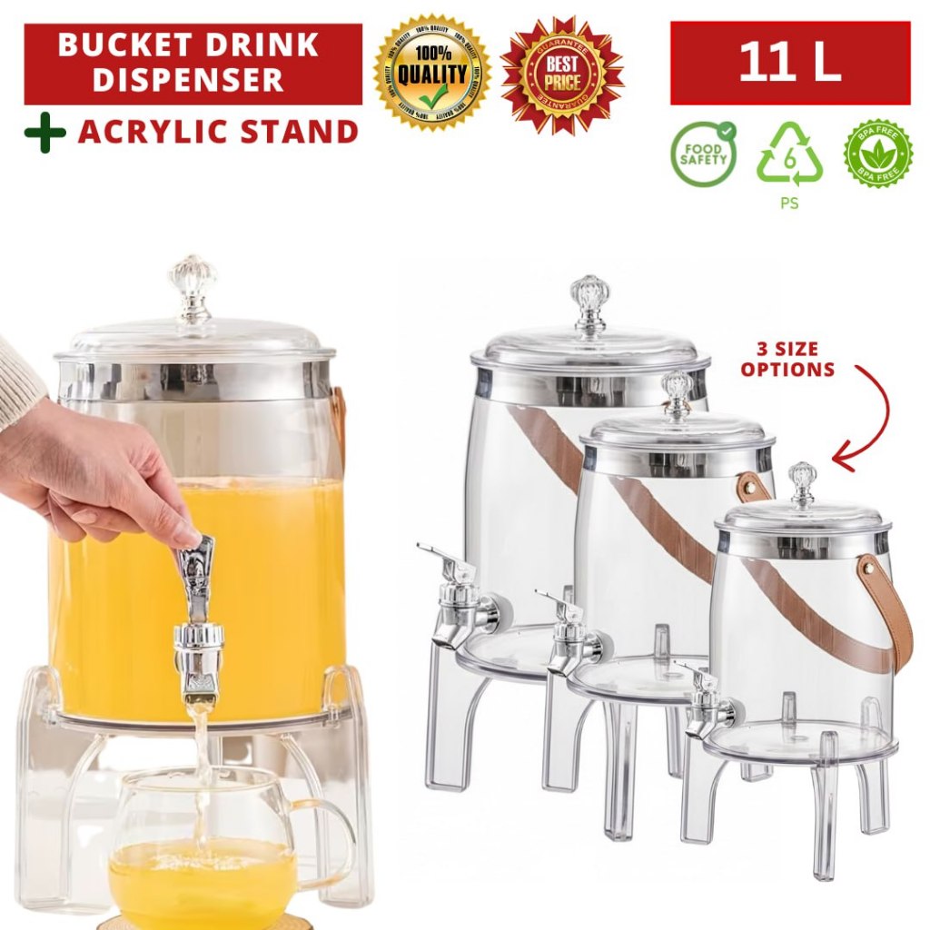 JUICE BUCKET DRINK DISPENSER WITH STAND | Shopee Malaysia