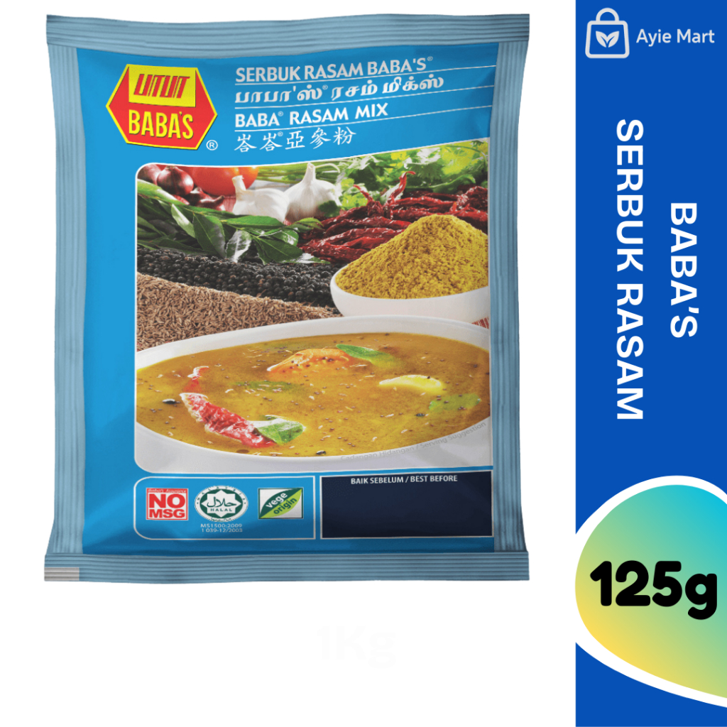 BABA’s Rasam Mix Powder | Serbuk Rasam Tradisional Halal 125g | Shopee ...