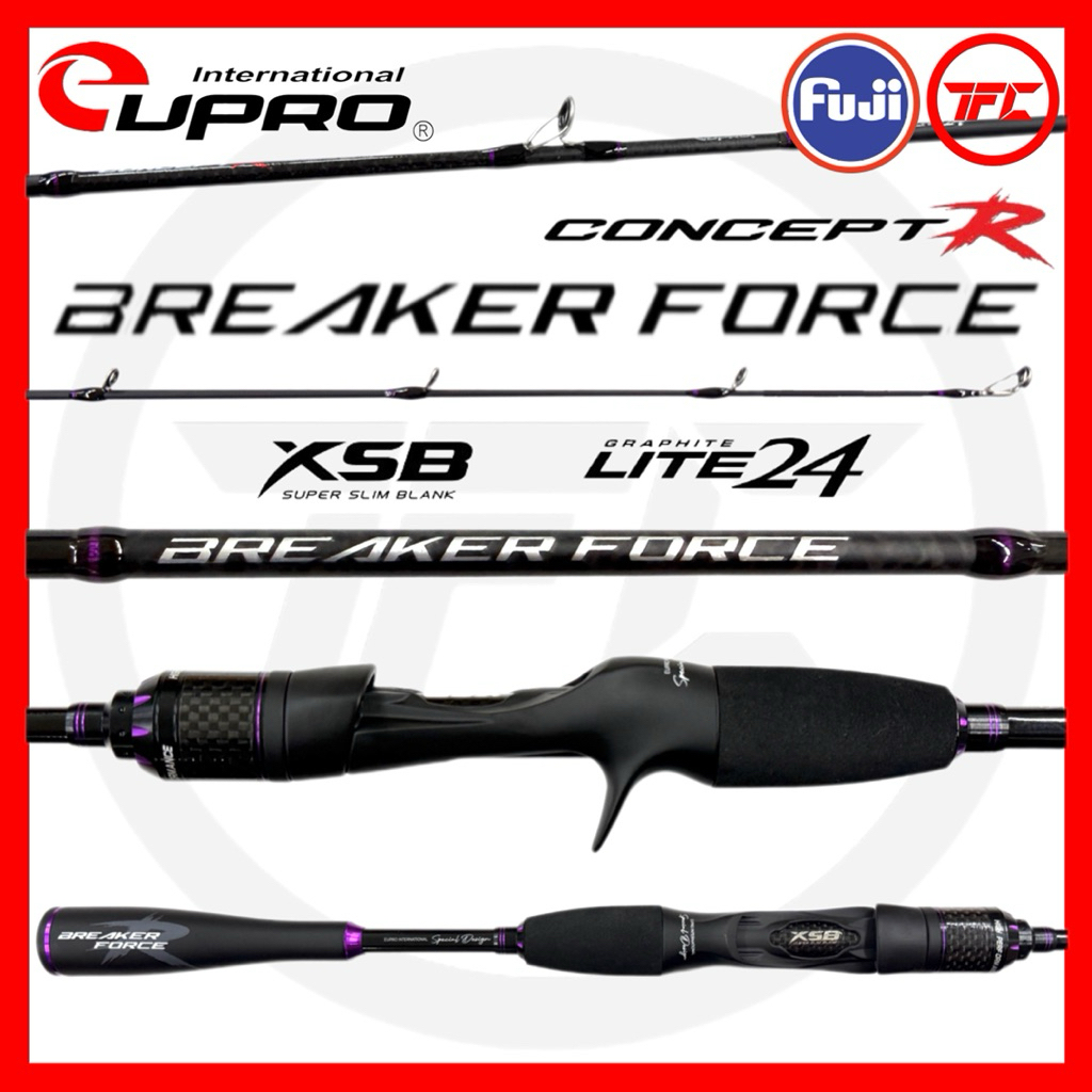 EUPRO Breaker Force Concept R Baitcast & Spinning Fishing Rod Cast ...