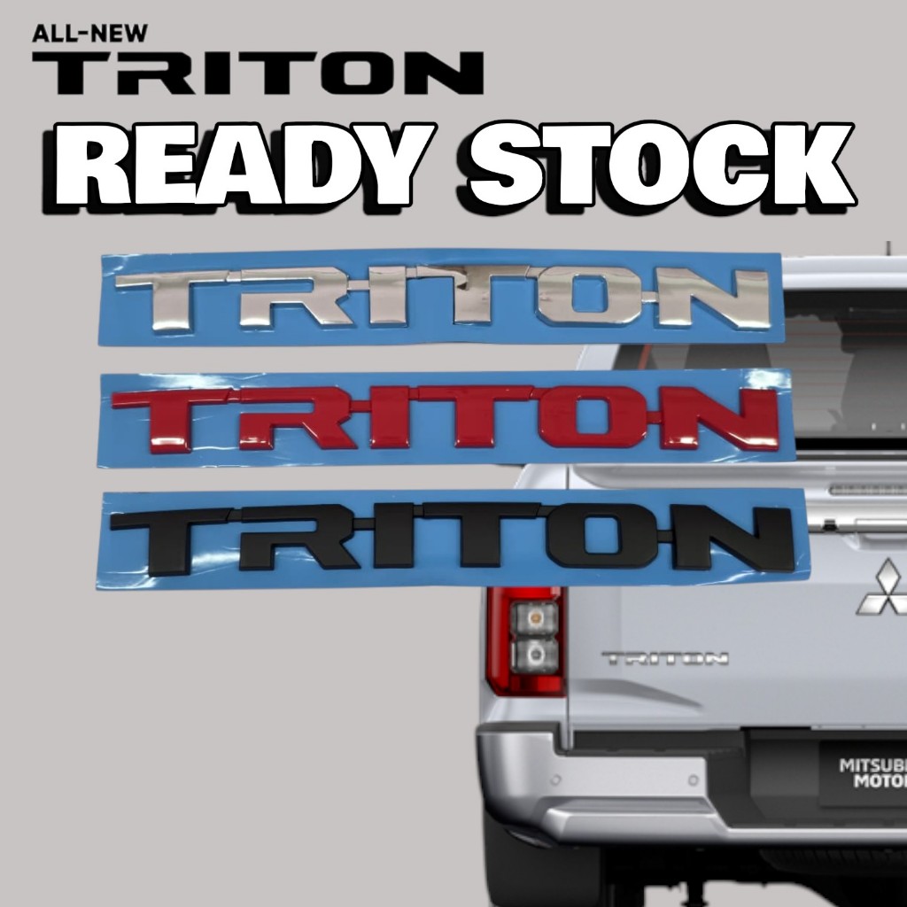new triton emblem triton baru triton logo rear word triton chrome black ...