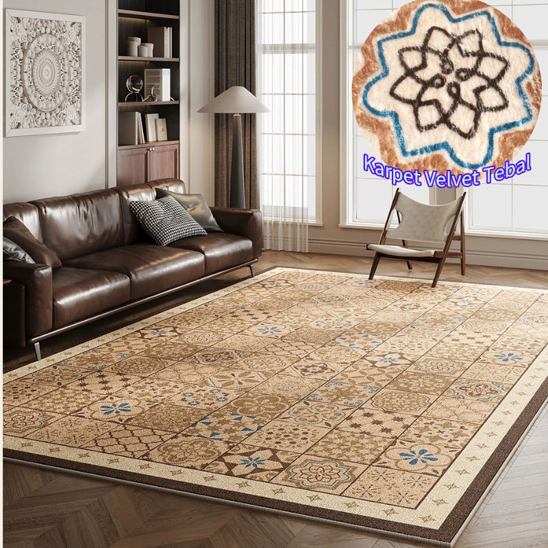 MATELIER Carpet Muji Style Karpet Velvet Tebal Karpet Ruang Tamu Karpet ...