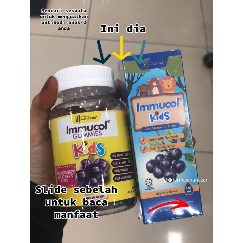 JH NUTRITION Immucol Kids Black Elderberry Gummies 60's and Syrup 120ml ...