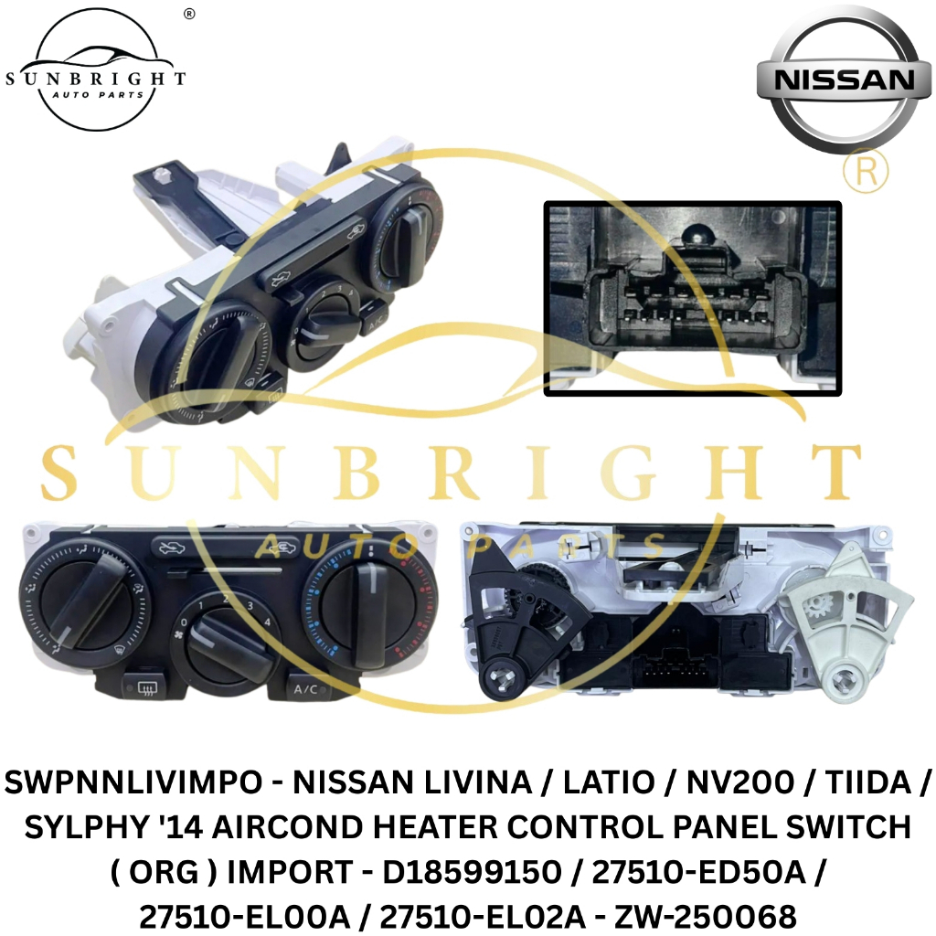 NISSAN / SYLPHY AIRCOND HEATER CONTROL PANEL SWITCH ( ORG ) IMPORT ...