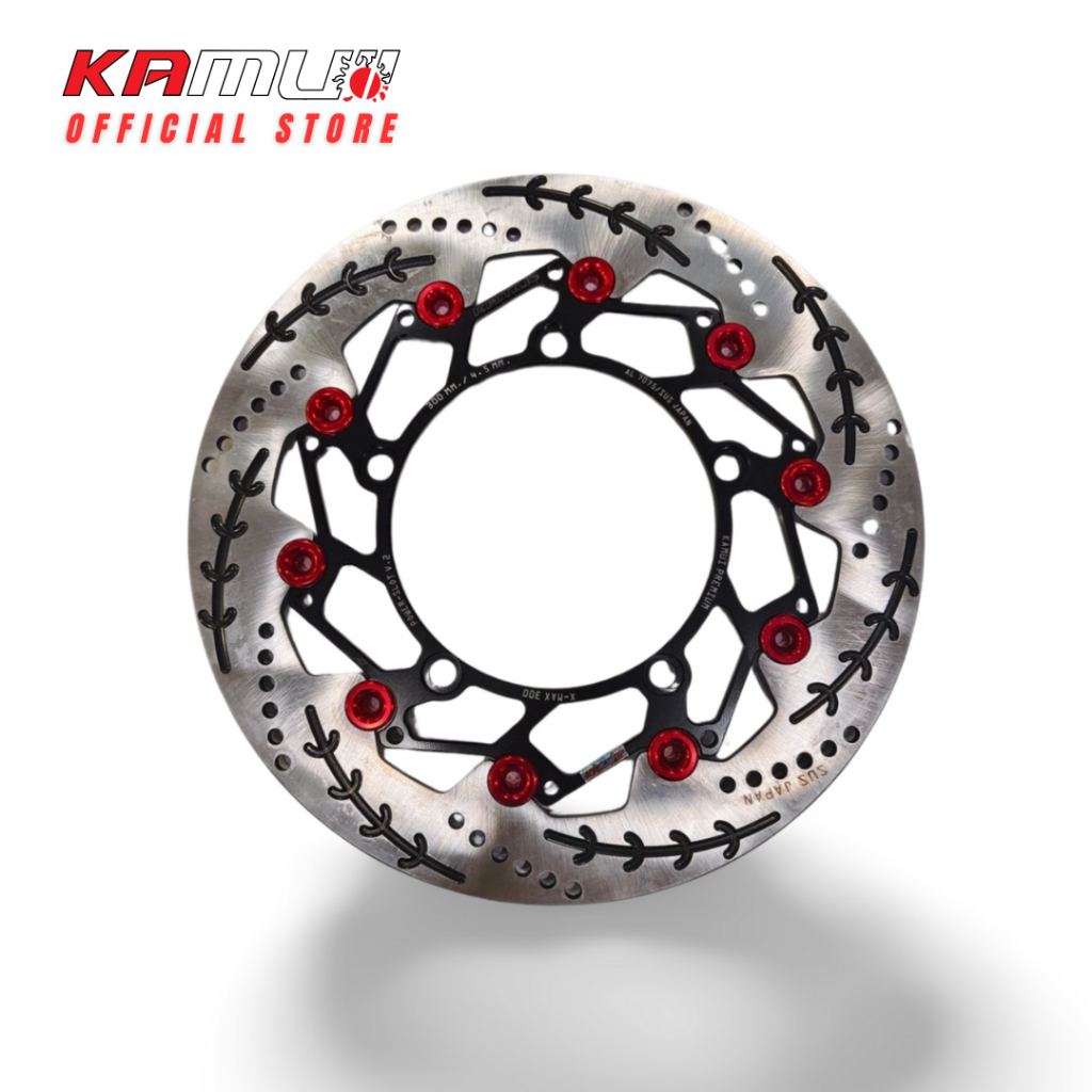 KAMUI Alloy Cnc Front Floating Brake Disc V5 Red Pin Xmax250 (298mm ...