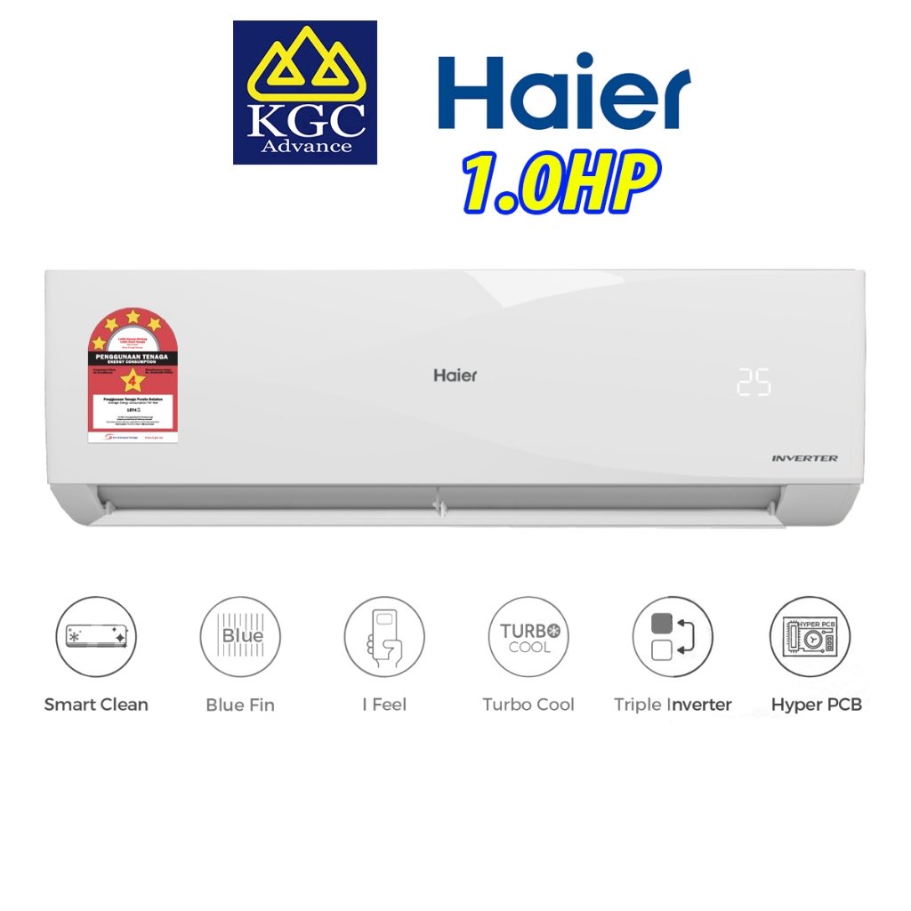 Haier 1HP / 1.5HP Turbo Cool Series Air Conditioner HS-09VQK03 / HS ...