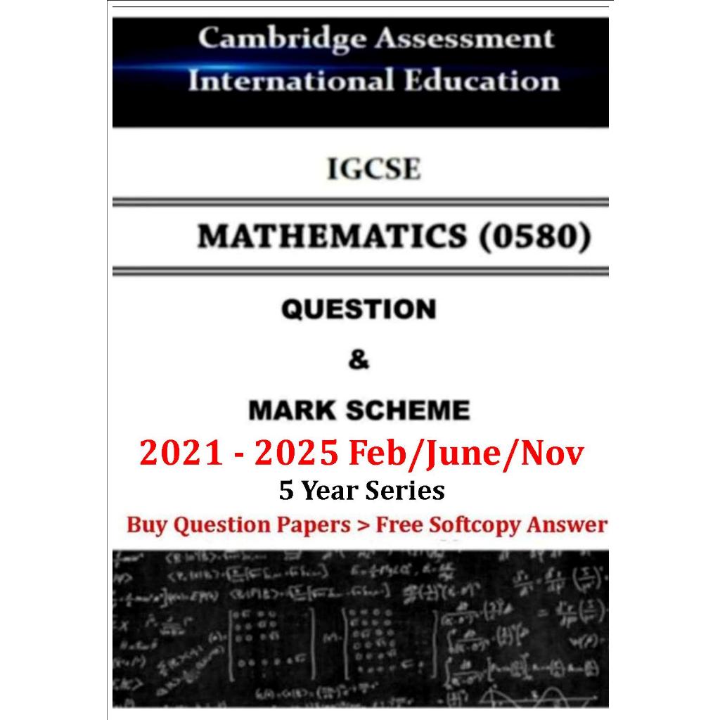 Igcse Past Exam Papers Mathematics Extended P 2,4 & Core P 1,3 | Shopee ...