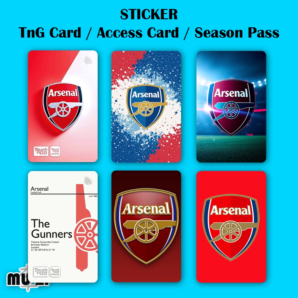 Arsenal TnG Card STICKER NFC STICKER Waterproof Thick Hard Material ...