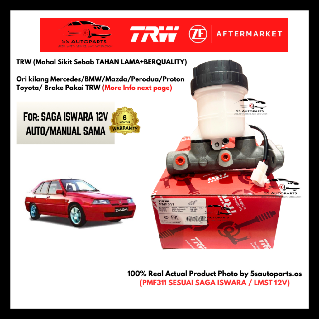 TRW Proton Saga 8V, 12V Iswara LMST 1.3 1.5 Brake Master Pump 'MB238700 ...
