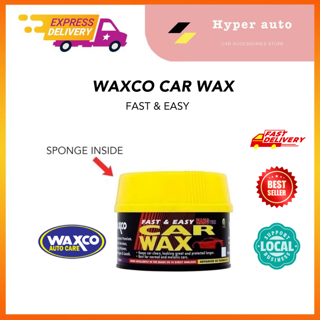 Waxco Nano Tech Car Wax & Polish 320g Kilat Kereta Car Care | Shopee ...