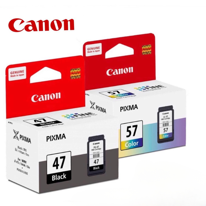 CANON PG-47 BLACK CL-57 COLOR CL-57S COLOR E400/410/460/470/E480 [100% ...
