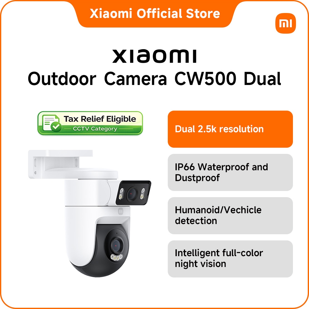 Xiaomi Outdoor Camera CW500 Dual 2.5K ultra-HD quality/AI detection/Wi ...