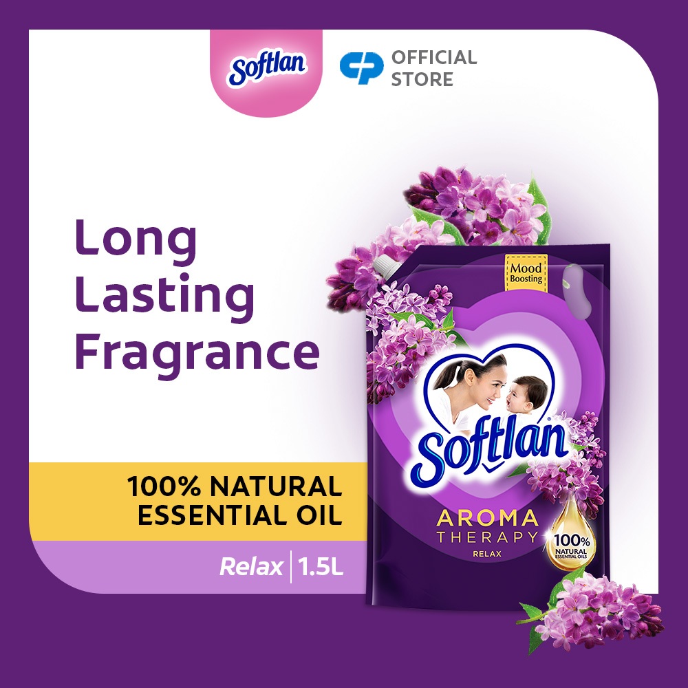 Softlan Aroma Therapy Relax (Purple) Fabric Softener 1.5L Refill ...