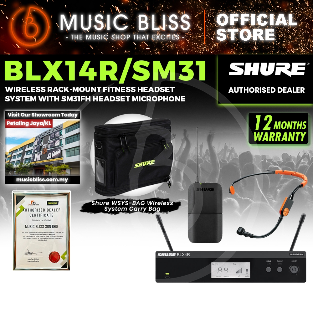 Shure BLX14R/SM31 Wireless Rack-mount Presenter System, BLX4R Wireless ...