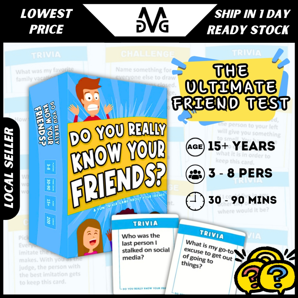 Do You Really Know Your Friends? New Edition Card Game for Friends ...
