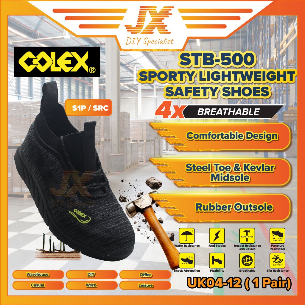 COLEX Safety Shoes kasut safety Low top Steel Toe Lightweight Work ...