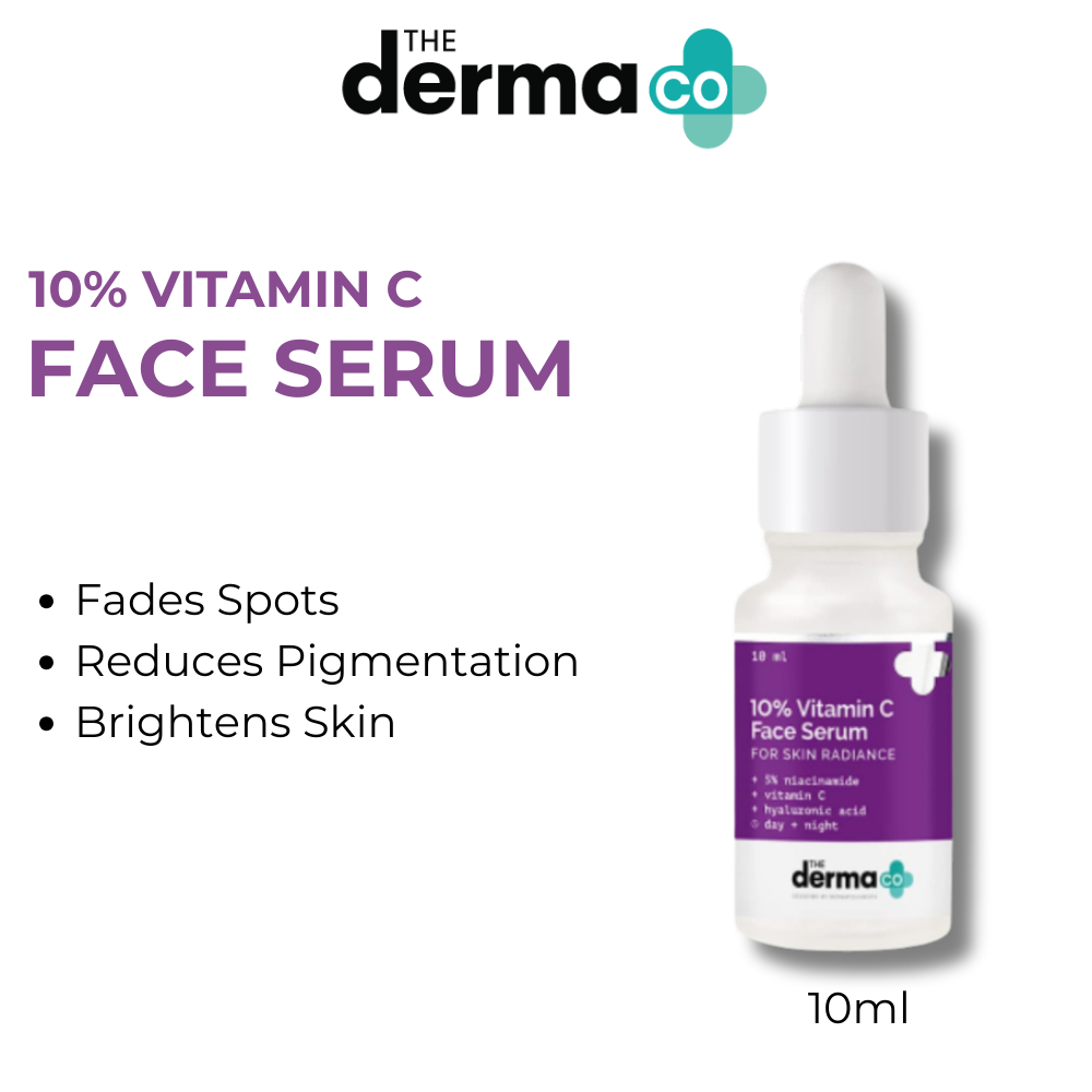 The Derma Co 10% Vitamin C Face Serum Fades Spots, Reduces Pigmentation ...