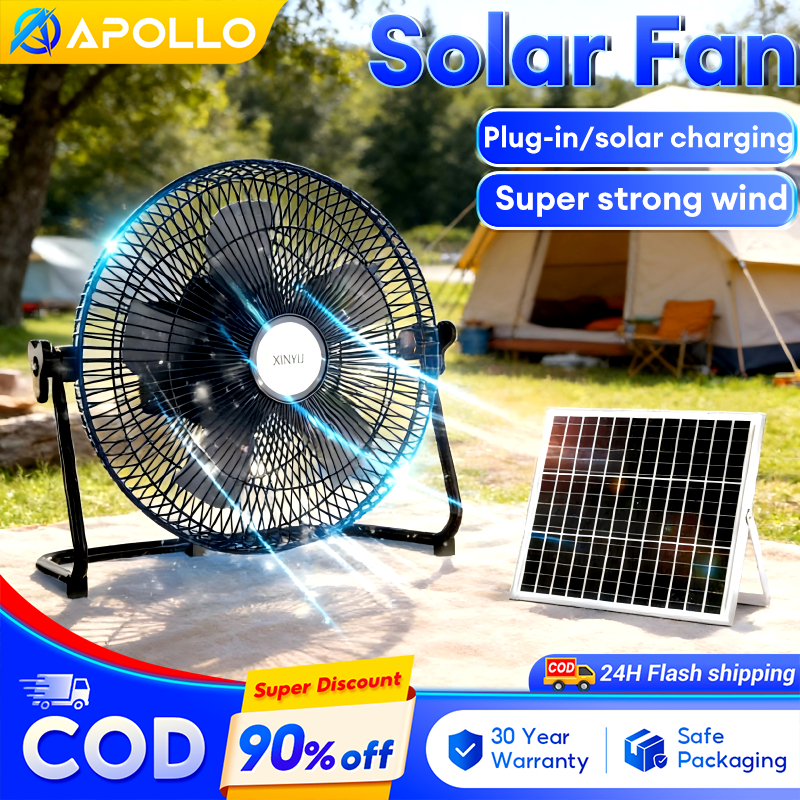 Solar Fan Rechargeable Energy 400MM Solar Fan Kipas Solar Fan Outdoor ...
