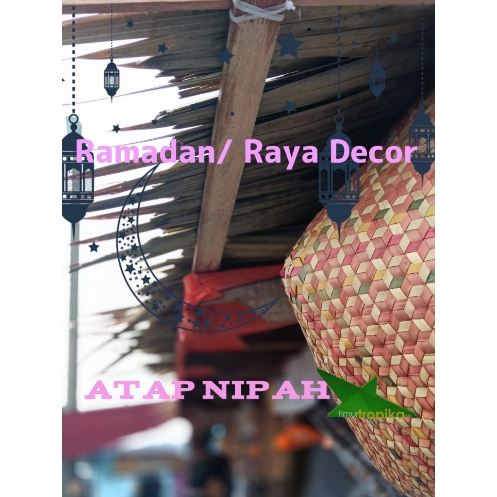 Atap Nipah festive season decor - Ramadan/raya decorations. | Shopee ...