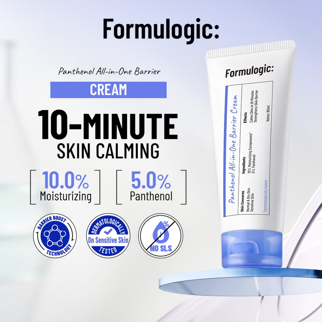 Formulogic: Panthenol All-in-One Barrier Cream 40ml Calms Redness in 10 ...