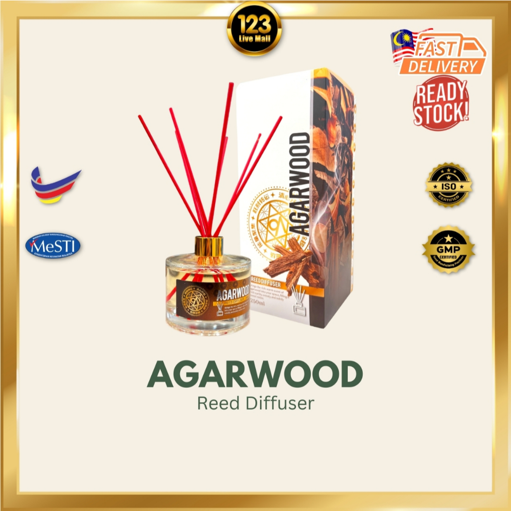 123 | Agarwood Reed Diffuser (250ML) 沉香招财扩香器 | Elegant agarwood ...