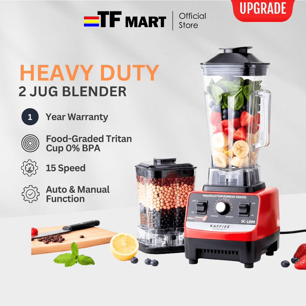 TFMART 2L Kaffiee Blender Heavy Duty belender blander mesin blander ...