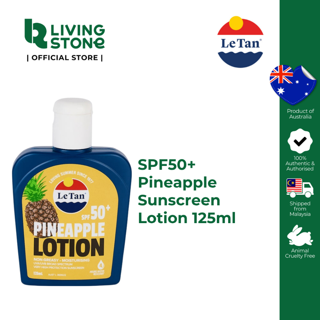 Le Tan SPF50+ Pineapple Sunscreen Lotion Fun, Fruity and Effective Sun ...