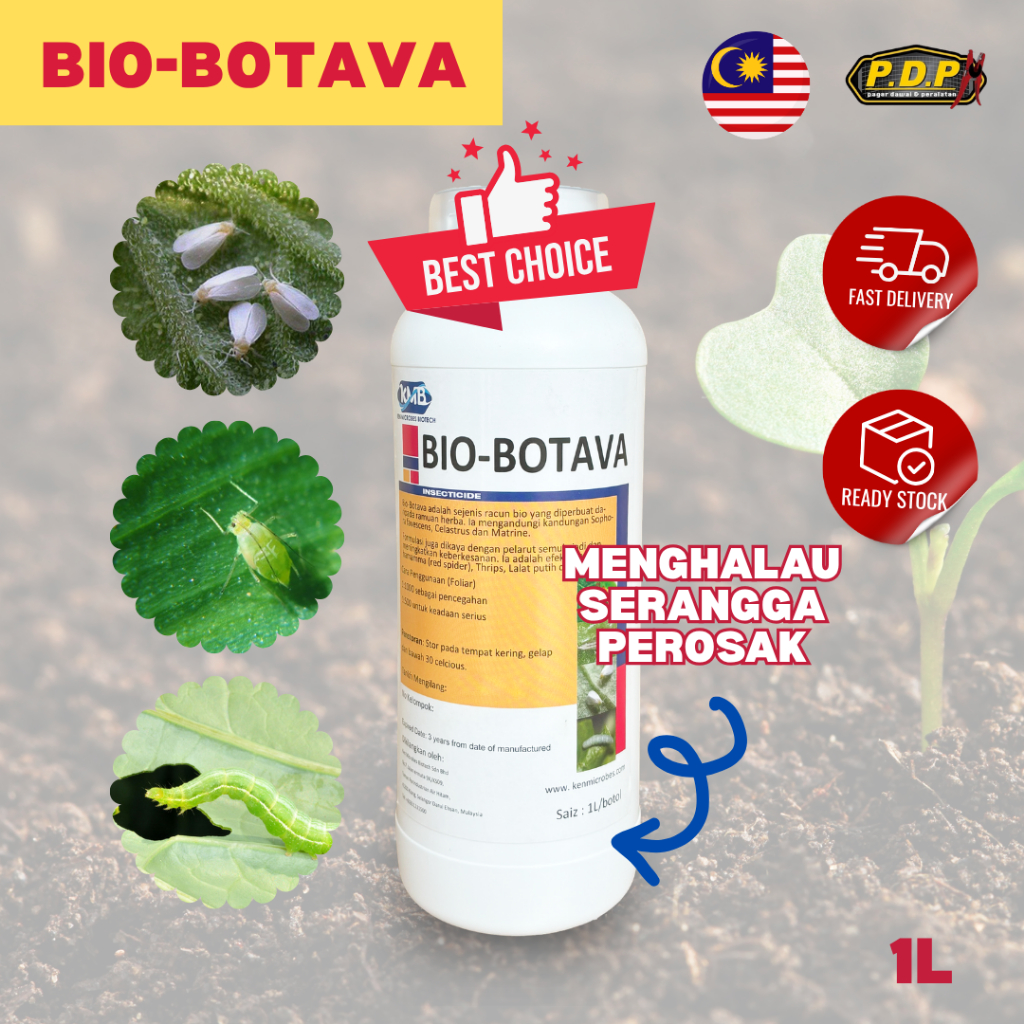 Bio Botava 1L KenMicrobes Agriculture Herba Racun Serangga Ulat Putih ...