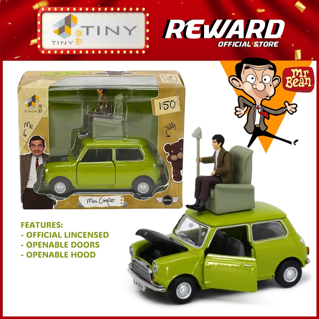 Tiny City 1:50 Diecast Model Car - Mr Bean's MINI Set Mini Cooper with ...