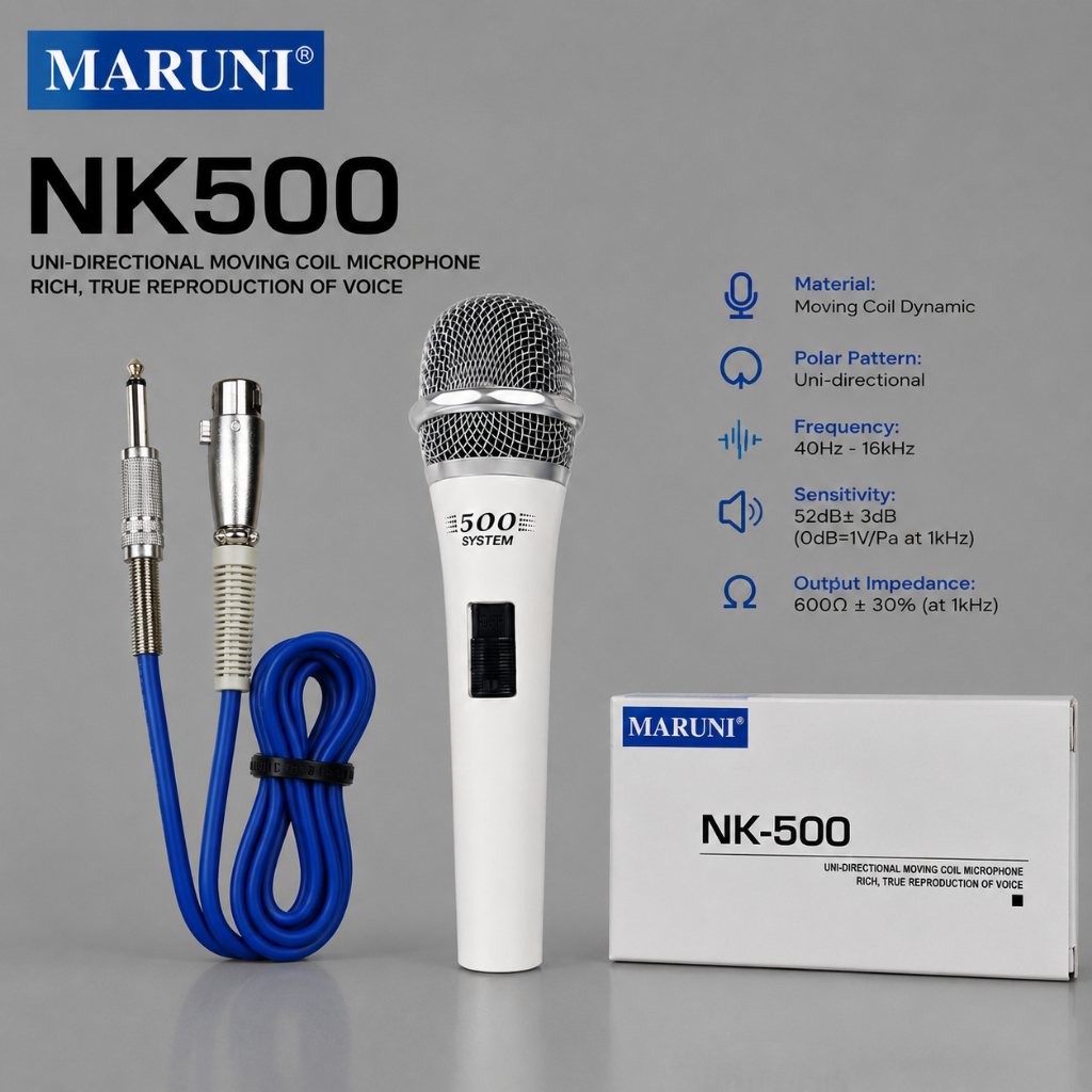 MARUNI KARAOKE MICROPHONE NK-600 NK-500 WIRED VOCAL MICROPHONE ...