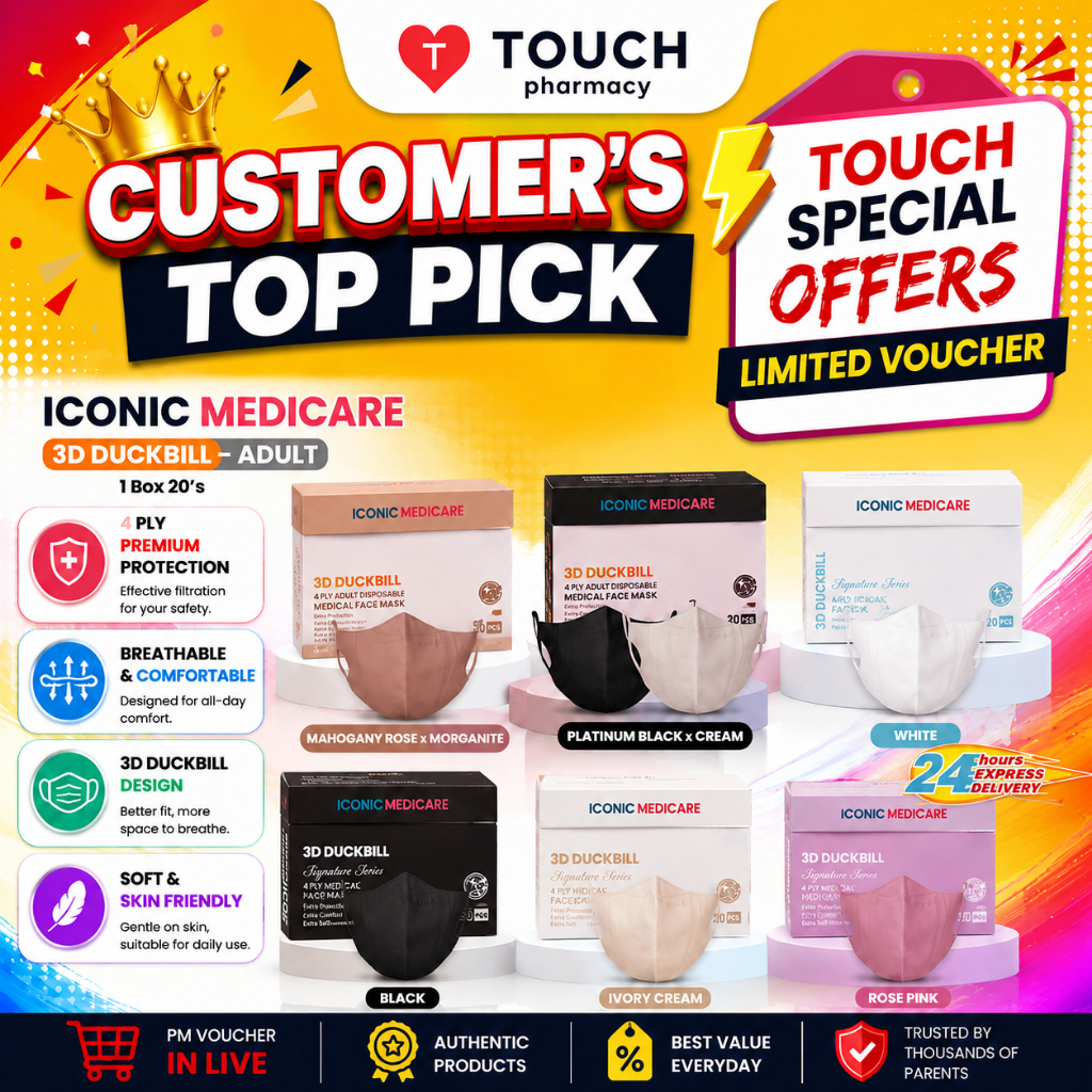[🔥 HOT SELLING] ICONIC 3D DUCKBILL 4PLY ADULT Disposable Medical Face ...