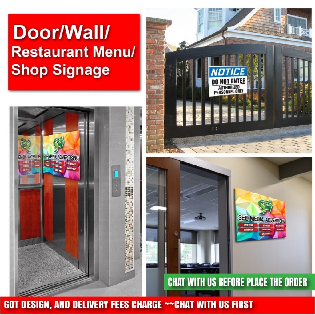 Door/Wall/Restaurant Menu/Shop Signage Display Board[Custom Make]apply💥 ...