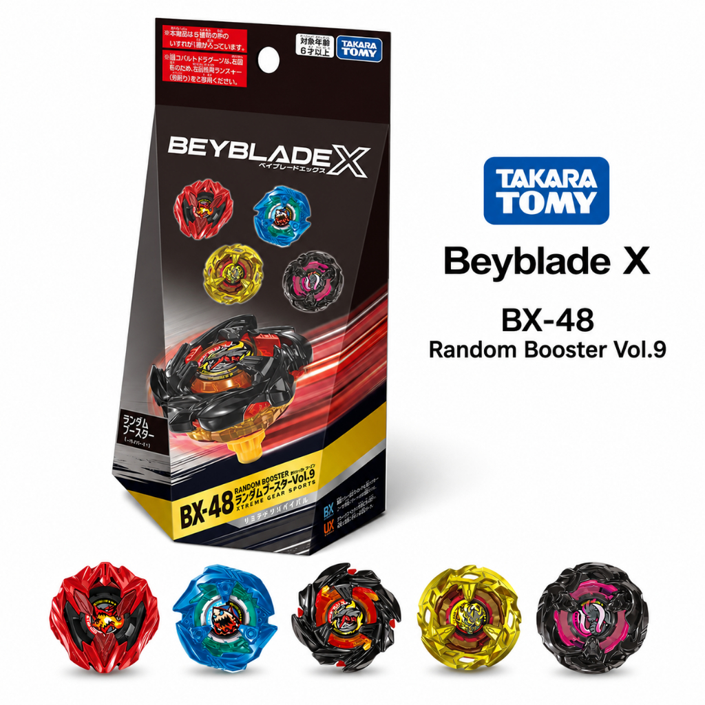 TAKARA TOMY Beyblade X BX-48 Random Booster Vol.9 1 Random Beyblade ...
