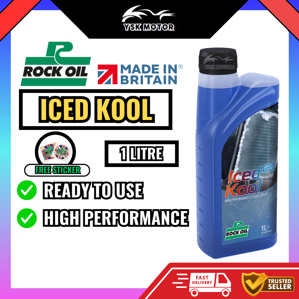ROCK OIL Iced Kool Coolant 1L – Sesuai untuk Semua Motosikal [High ...