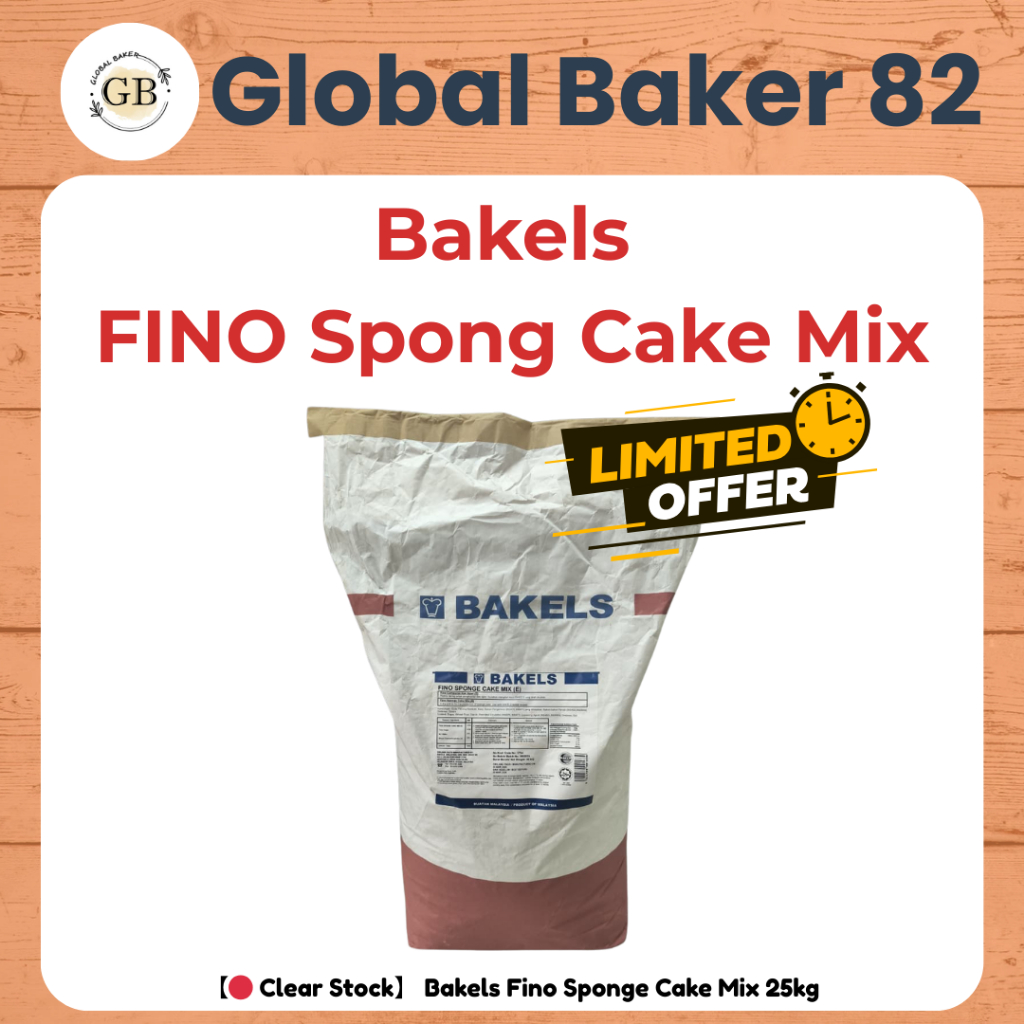 【Clear Stock】Bakels Fino Sponge Cake Mix 25kg | Tepung Kek Span Borong ...