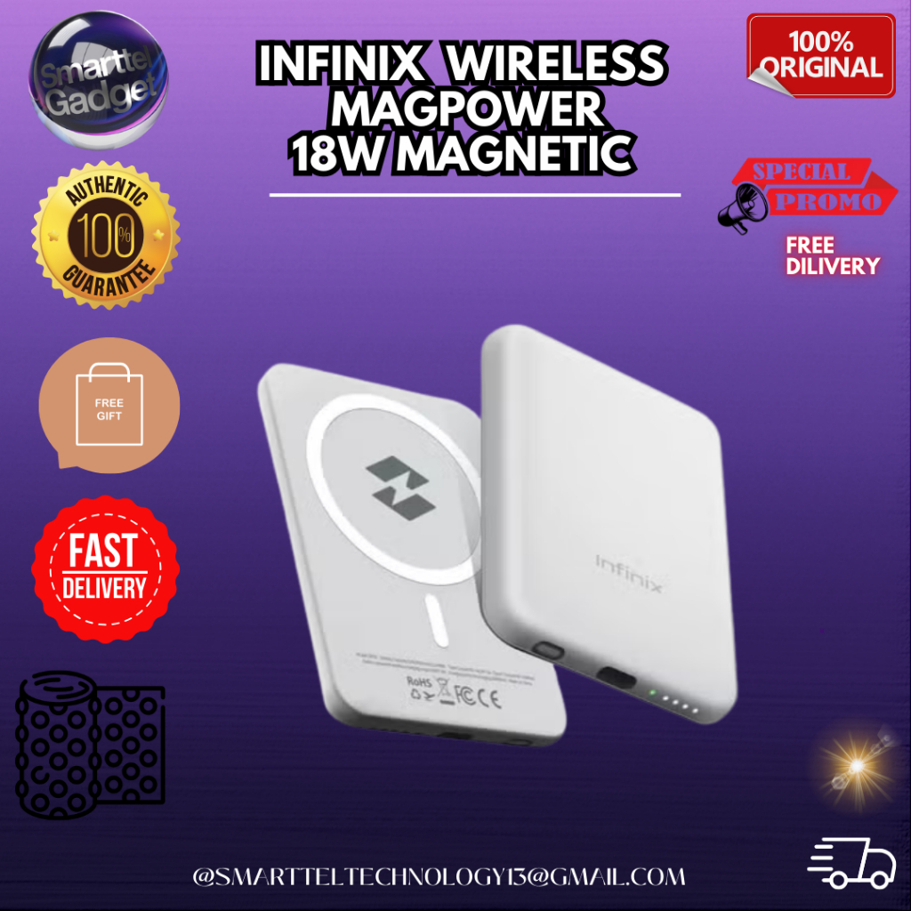 Infinix XP03 2in1 Charging Wireless Pad + Magnetic Powerbank 18W fast ...