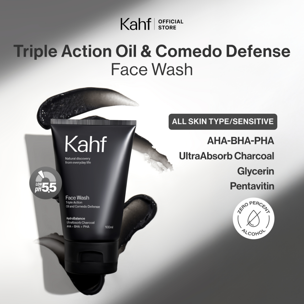 Kahf Triple Action Oil and Comedo Defense Face Wash | Shopee Malaysia