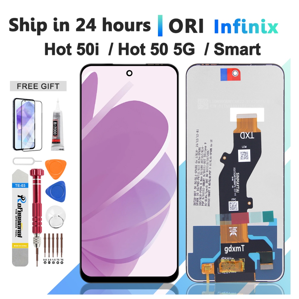 ORIGINAL LCD Infinix Hot 50i X6531 X6531B/Hot 50 5g X6720/Smart 9 X6532 ...