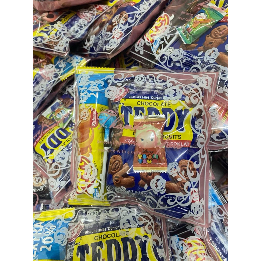 Goodies Jajan Set TEDDY Biskut Choco Doorgift Majlis Kahwin Akikah ...