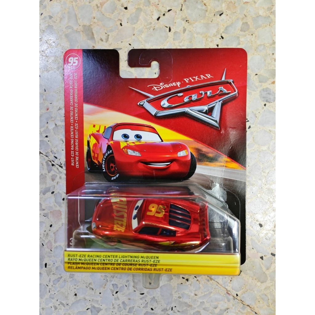 Mattel Disney Pixar Cars - Rust-Eze Racing Center Lightning McQueen ...