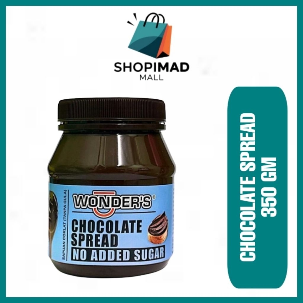 [350GM] WONDER'S CHOCOLATE SPREAD NO ADDED SUGAR | SUGAR FREE CHOCOLATE ...