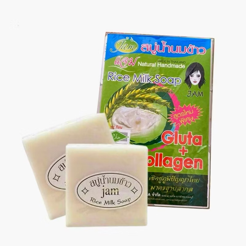 12PCS JAM Thailand Rice Milk Soap/Thai Rice Milk Soap Gluta+Collagen ...