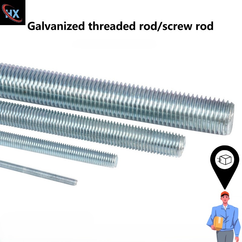HX ZInc Plated Grade 8.8 - M8 HIGH TENSILE STUD BOLT THREADED ROD ...