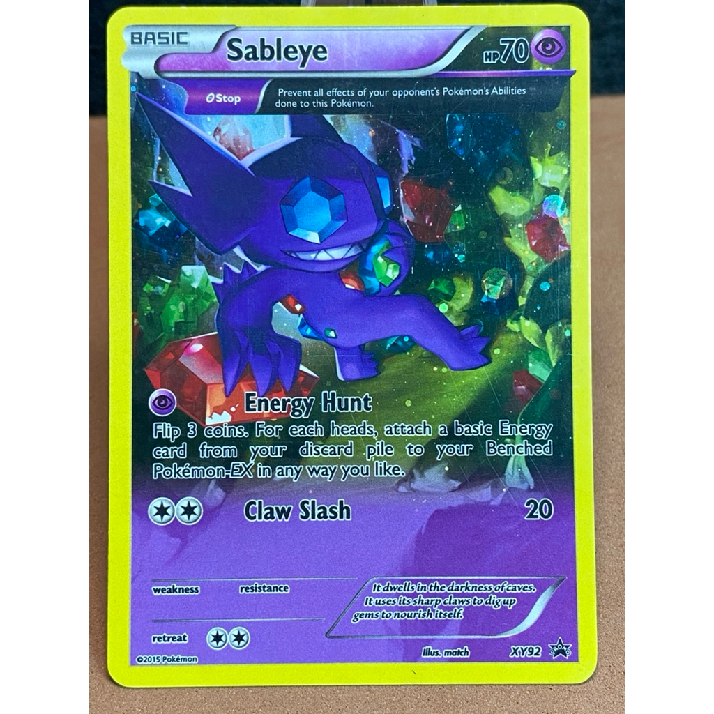 [Gred C/ MP] Original Pokemon Card Sableye Promo Holo XY92 (ENG) [id153 ...