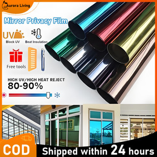 Privacy Window Tinted Film Reflective Glass Tinted Mirror Sticker Film ...