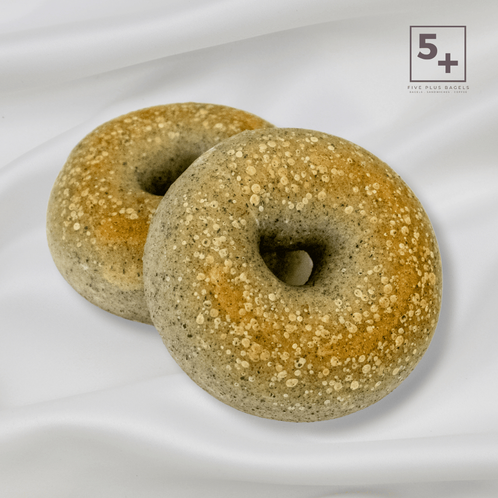 5+ Bagels - Black Sesame Bagel | Halal | No Egg, Oil, Milk, Sugar | 24 ...