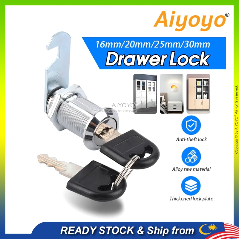 Cabinet Drawer Lock Kunci Laci Lock Cabinet Lock Mail Box Cam Lock ...
