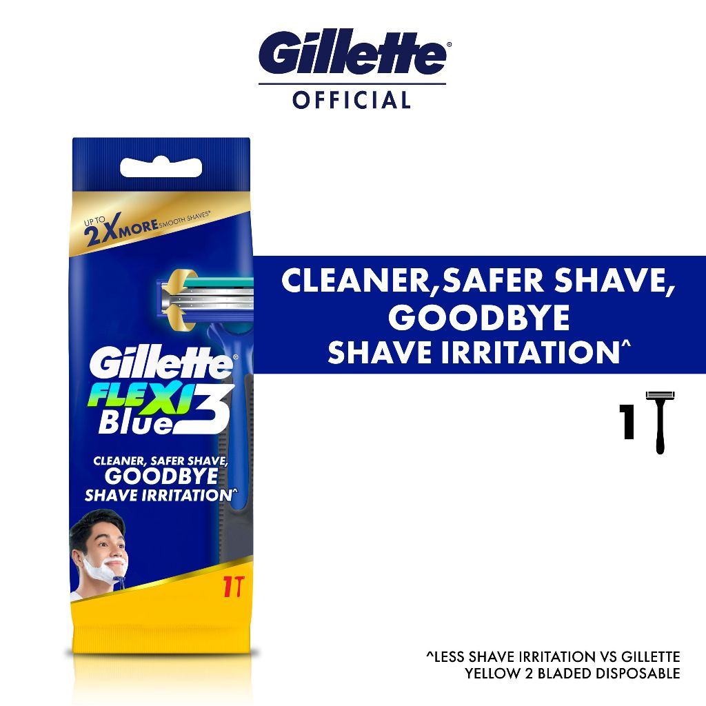 Gillette Blue 3 Flexi - 1 Disposable Razor | Shopee Malaysia